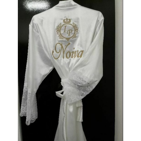 ROBE DE CETIN COM LYCRA PERSONALIZADOS | Shopee Brasil
