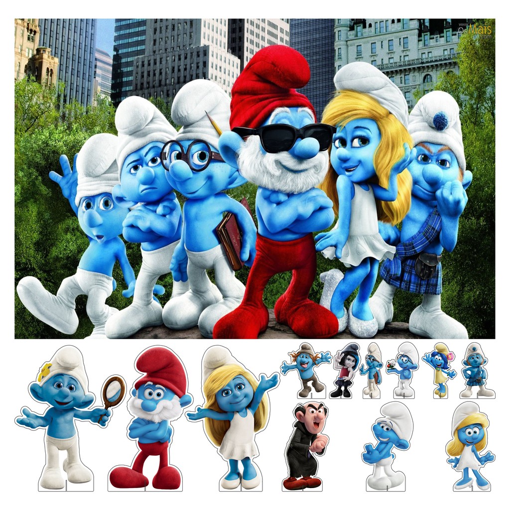 Kit Display + Painel Festa Infantil Smurfs | Shopee Brasil