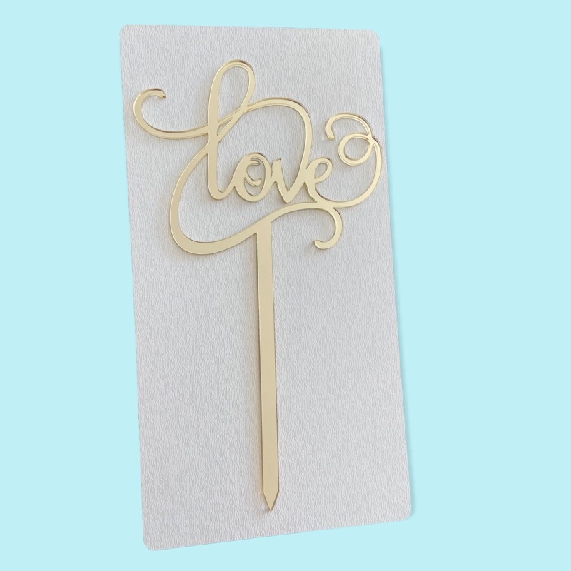 Topper Love Acrilico ref:204,topo para bolo | Shopee Brasil