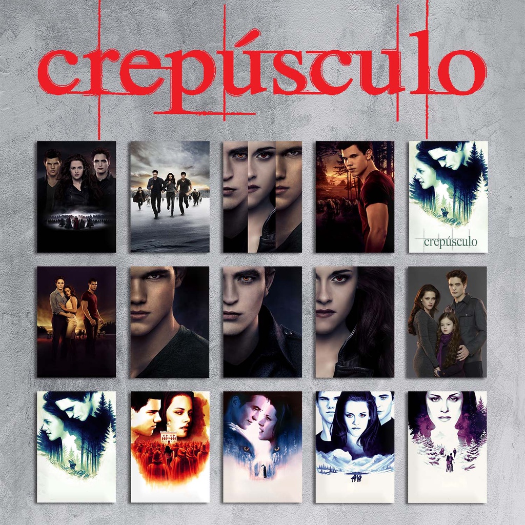 Placa decorativa filme - Saga Crepúsculo Twilight - Bella Jacob Edward ...