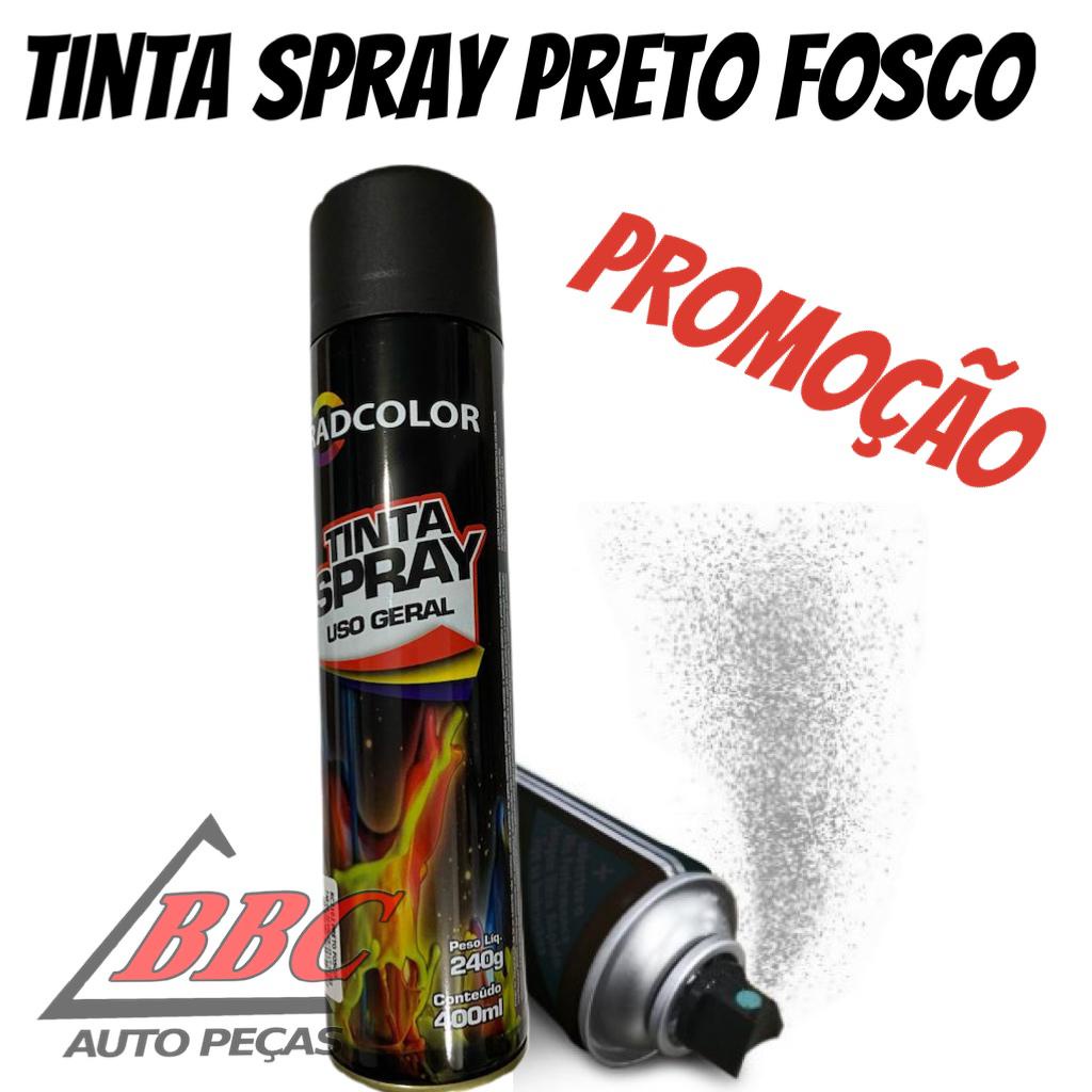 Tinta Spray Uso Geral Preto Fosco 400ml Radcolor | Shopee Brasil