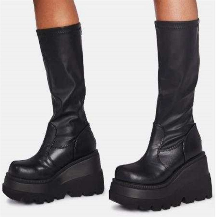 202143 Bota Feminina Estilo Gótico Grosso T34G | Shopee Brasil