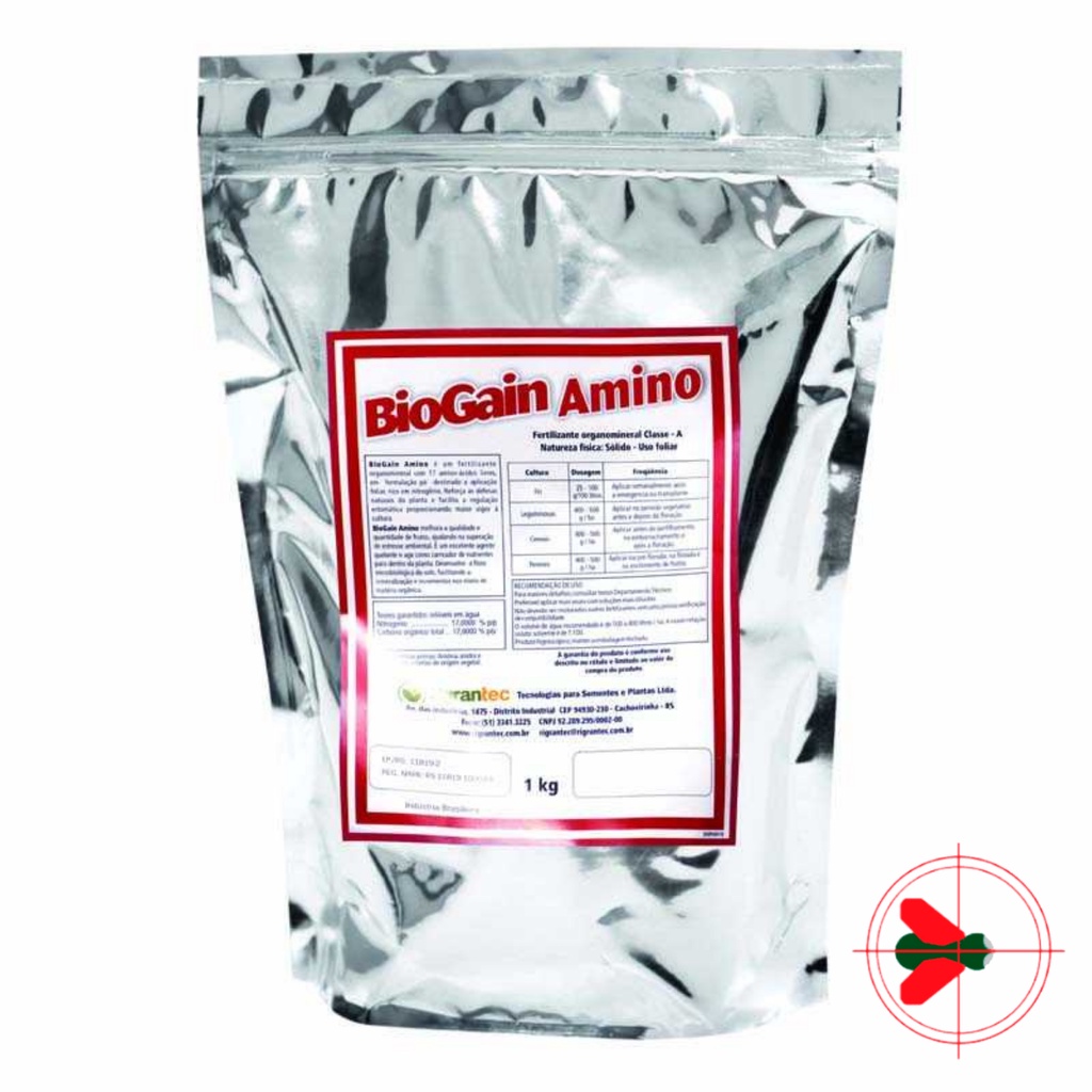 Biogain Amino Fert 13% N Free Bioestimulante Rgtec 1kg | Shopee Brasil