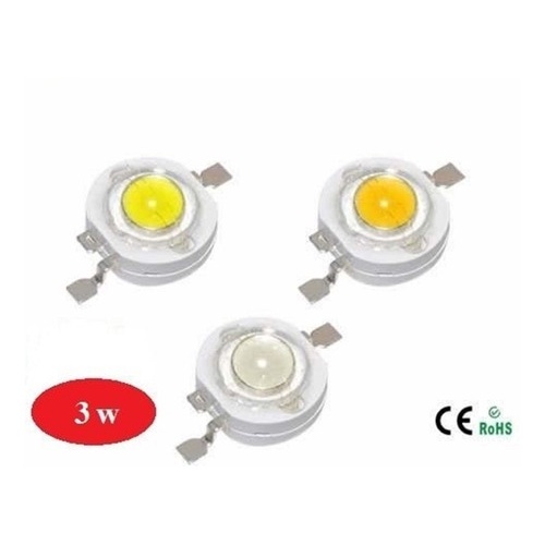10 Unidades Power Led Chip 3w Diversas Cores par led grow aquário ...