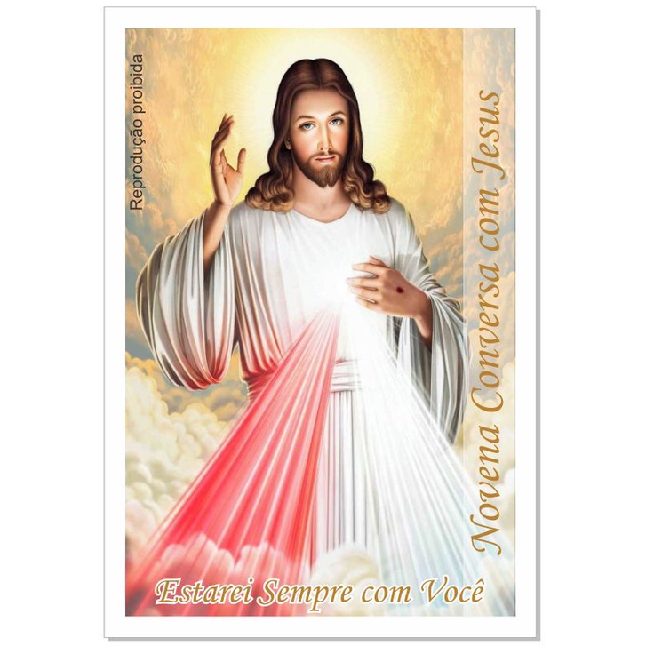 Santinho Conversa com Jesus Novena Oração Promessa | Shopee Brasil