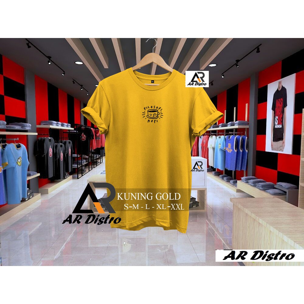 Camiseta Distro Premium/FILOSOFI COFFEE 01HITAM/Masculina | Shopee Brasil