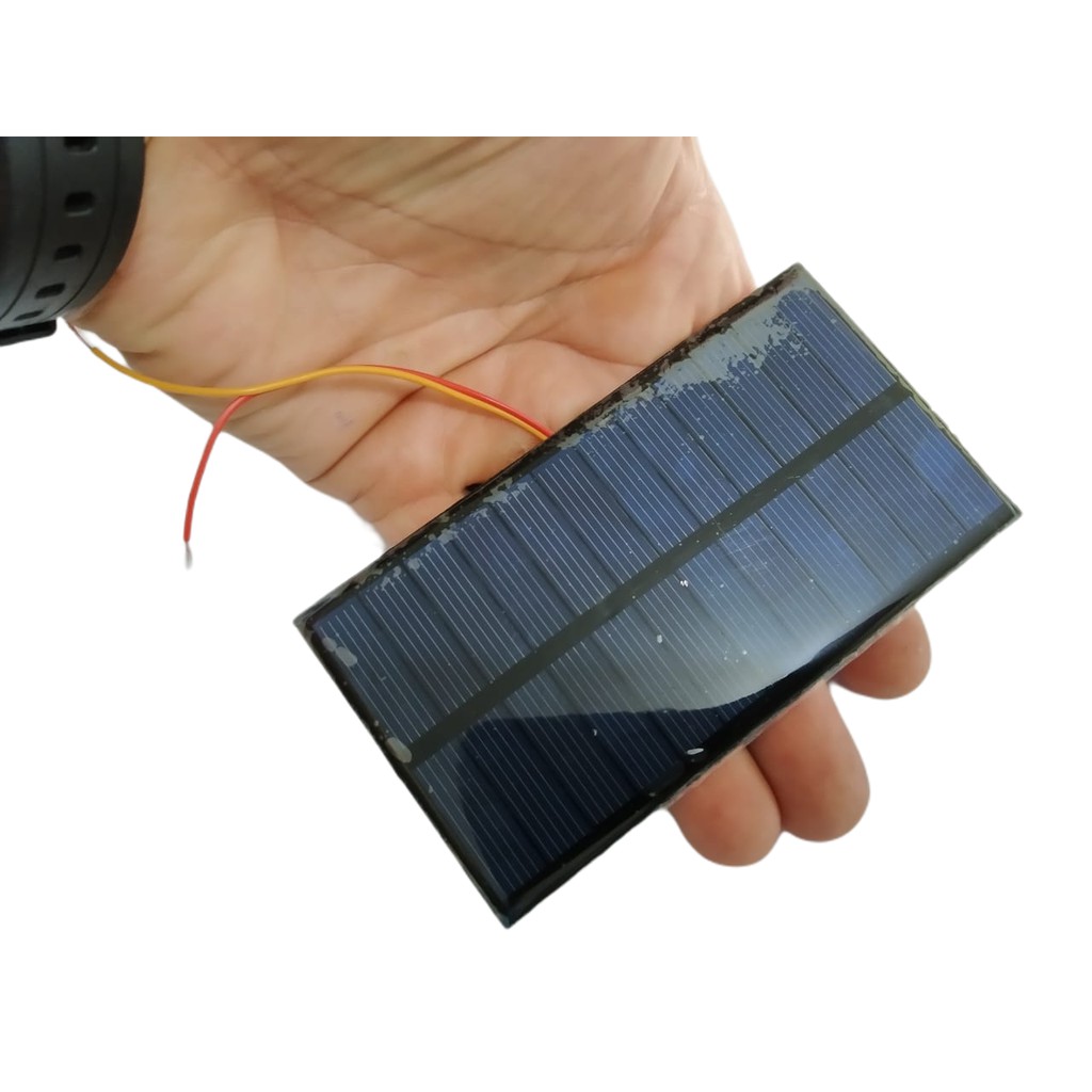 Mini Placa Solar 6v 1w Energia Solar Fotovoltaica Com Fio | Shopee Brasil