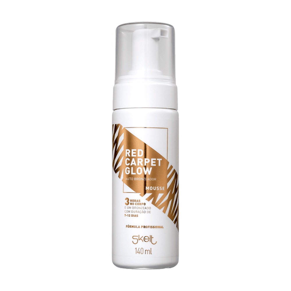 Skelt Auto Bronzeador Red Carpet Glow Mousse 140ml | Shopee Brasil