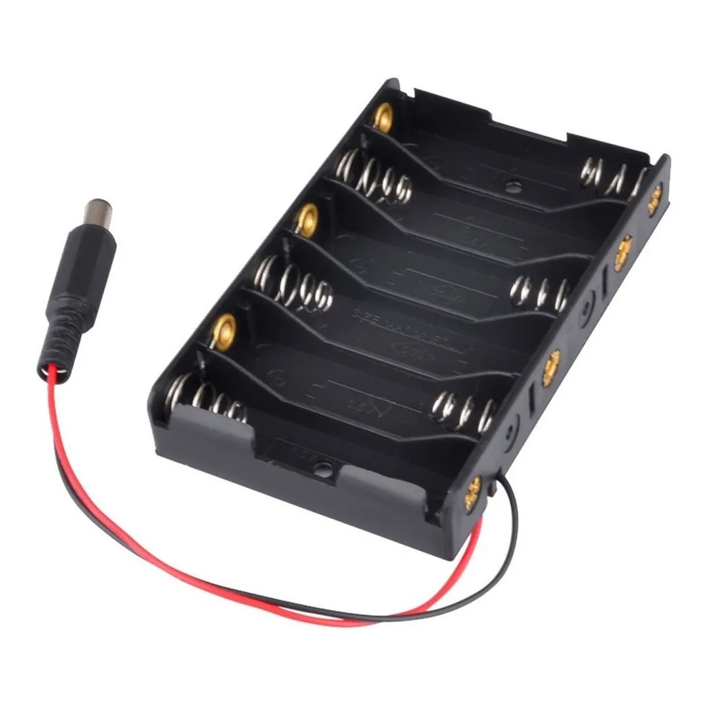 Suporte Porta 6 Pilhas Aa Com Plug P4 Para Arduino - Full | Shopee Brasil