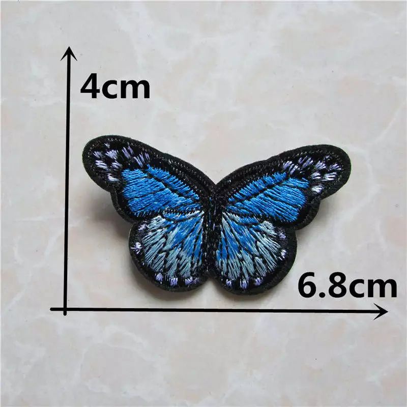 Adesivo de Roupa Aplique Patch Bordado Termocolante Remendo Borboleta ...