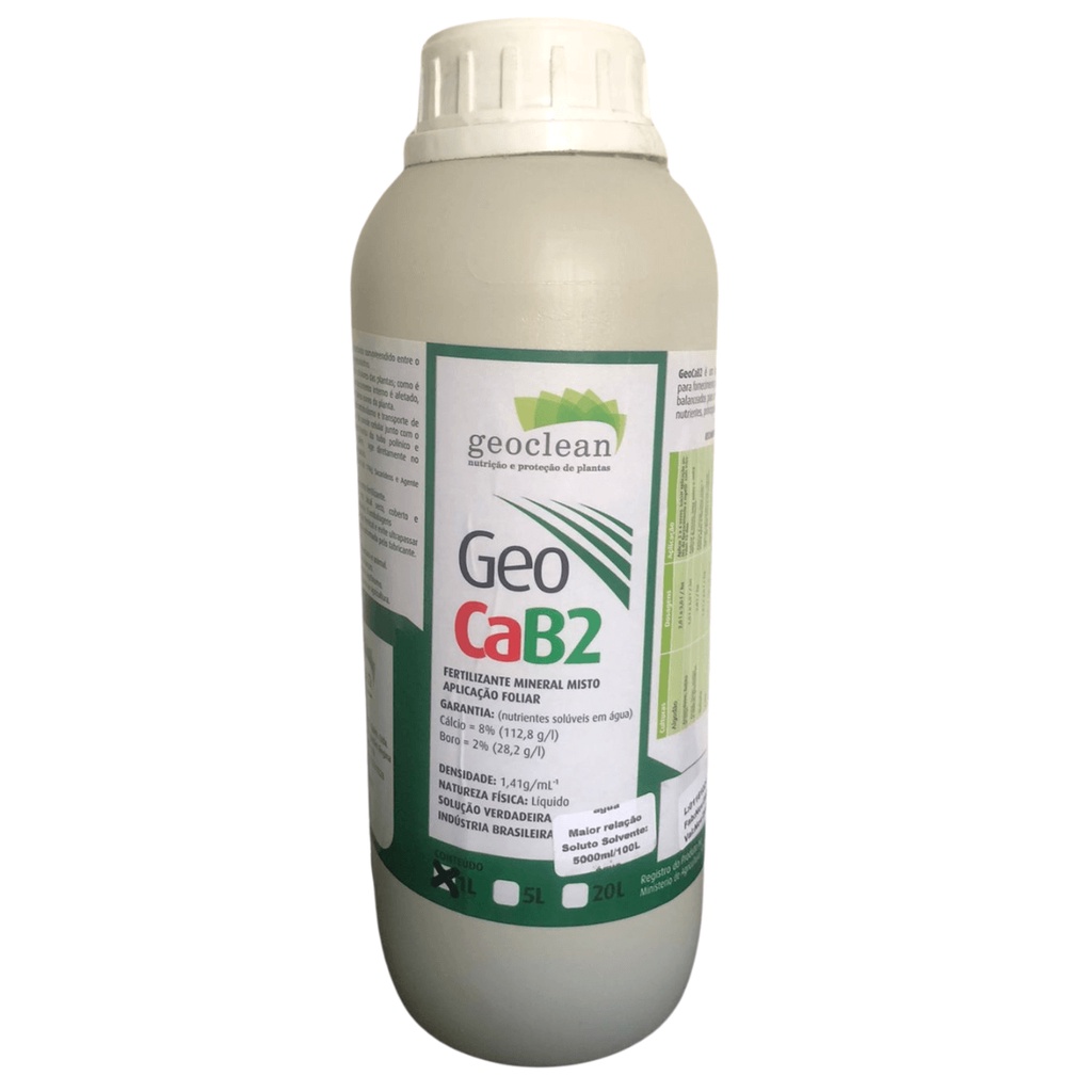 Fertilizante Foliar Líquido Pré-florada Cálcio + Boro 1 Litro Geoclean | Shopee Brasil