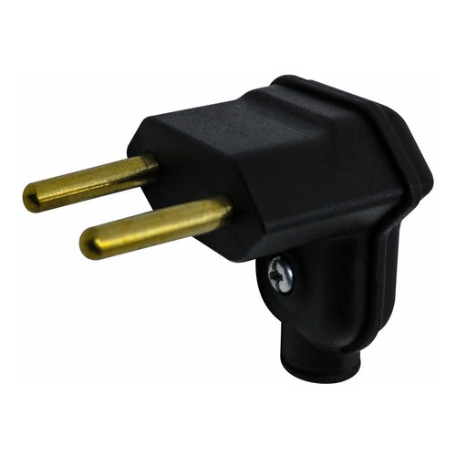 Pino Conector Macho 90 Graus Para Extensão 10A 2P Preto 13045 Margirius ...