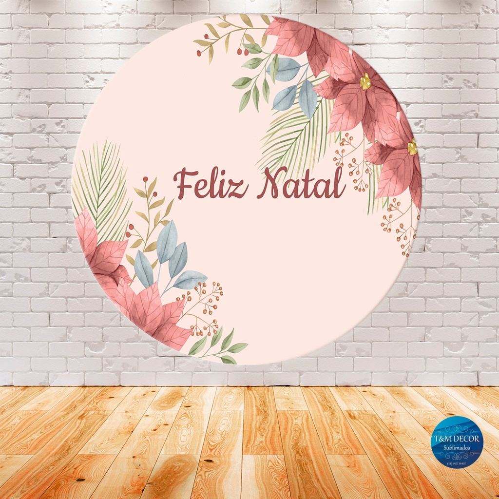 Painel de festa em tecido sublimado 1,5m Natal | Shopee Brasil