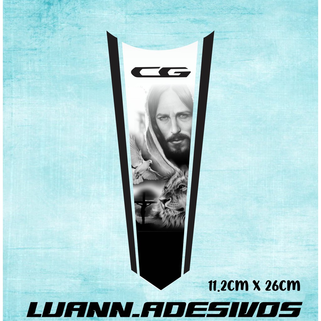GRAVATA FAIXA TANQUE CG TITAN FAN START 160 125 150 jesus pomba leao cruz | Shopee Brasil