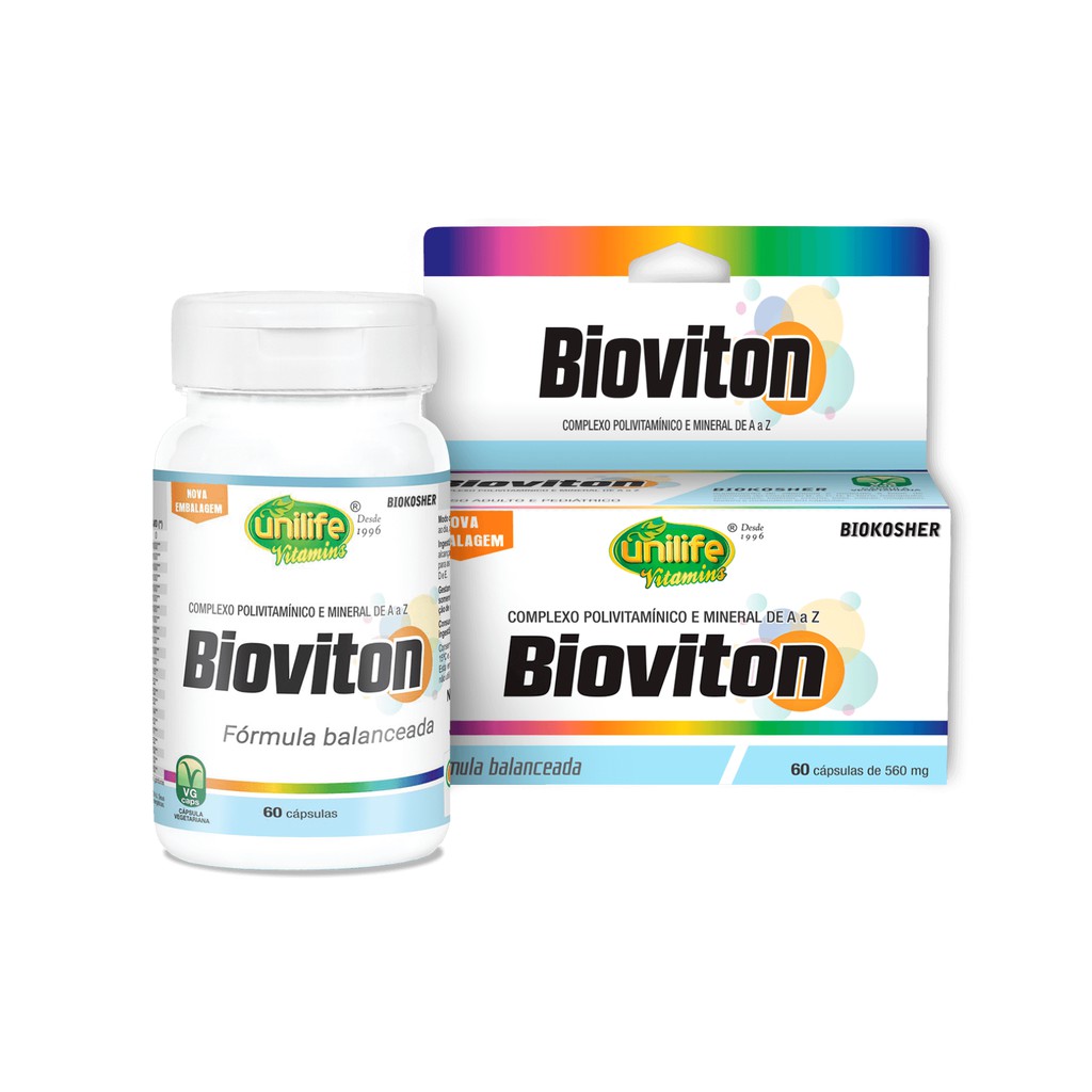 Bioviton Suplemento MultiVitamínico A-Z - 60 Cápsulas 560mg - Unilife ...