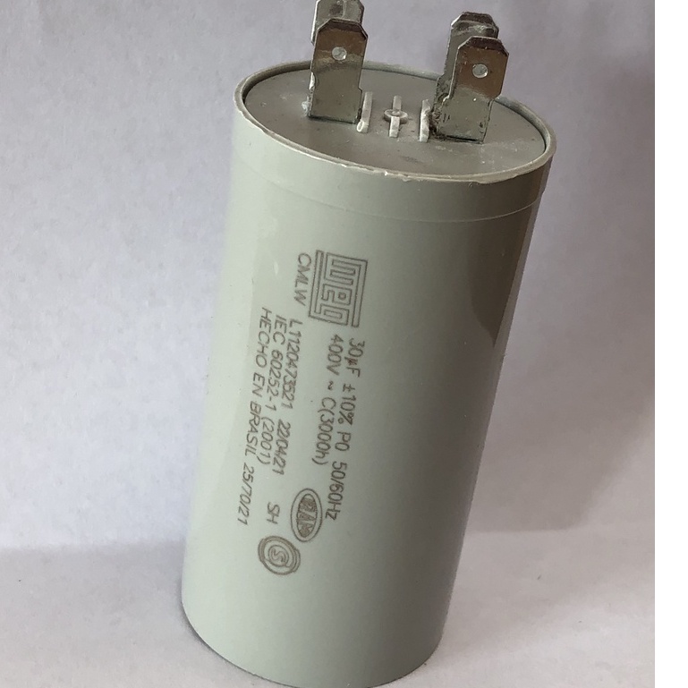 Capacitor Permanente 30uf - 400v 50/60hz Sh Weg | Shopee Brasil