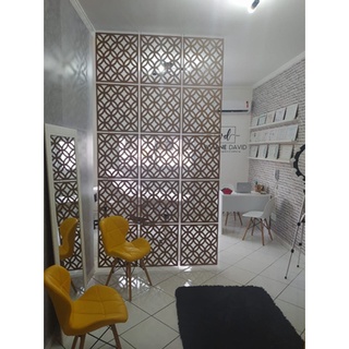 Kit 1 Módulos Divisória 20x20cm Mdf Ambientes Parede Bogodó | Shopee Brasil