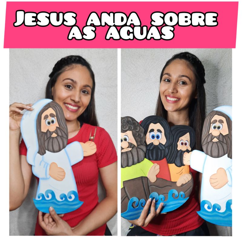 Jesus Em E V A Jesus Anda Sobre As águas Kit Jesus E Os Discípulos No