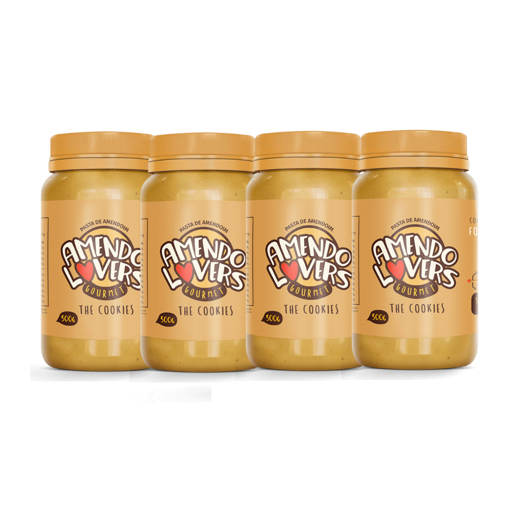 Pasta De Amendoim Sabor Cookies Amendo Lovers 500g 4 Unid | Shopee Brasil