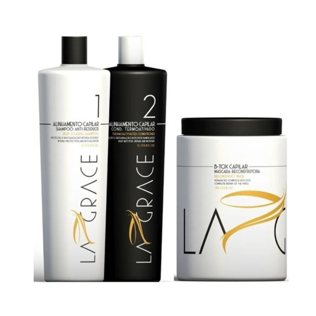 Kit Progressiva La Grace Selagem Lagrace + Btox Lagrace | Shopee Brasil