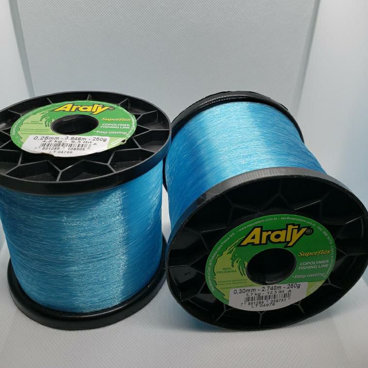 Linha Pesca Araty Superflex 250 gramas Azul - Mazzaferro | Shopee Brasil