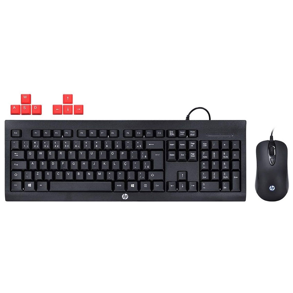 Kit Teclado e Mouse Gamer HP KM100 | Shopee Brasil