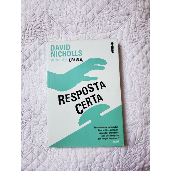 Resposta certa, de David Nicholls (SEBO) | Shopee Brasil