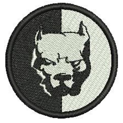 Patch bordado Cachorro Pitbull Jiu Jitsu com carrapicho, para costurar ...
