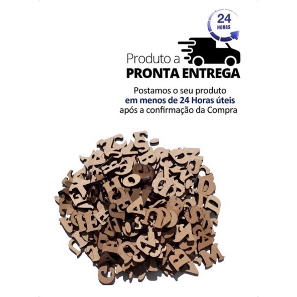 Kit 2 alfabetos - 52 Letras MDF 3 mm Letras 2cm Altura | Shopee Brasil