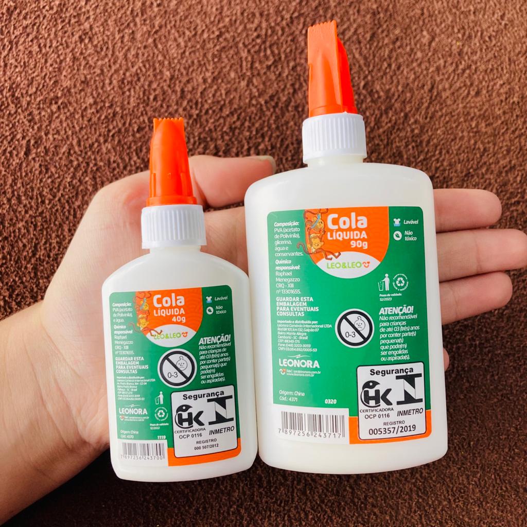 Cola Líquida Escolar Leo e Leo 40g e 90g | Shopee Brasil