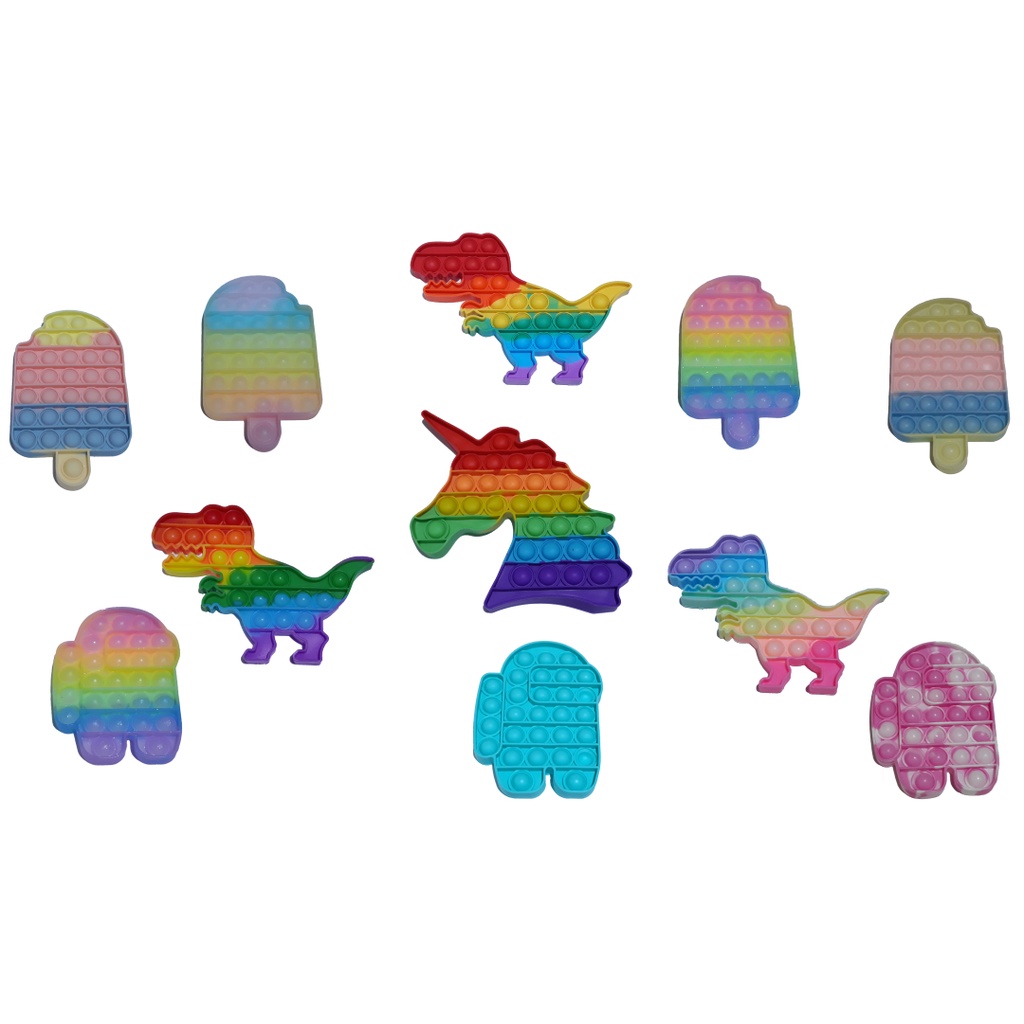 Brinquedo Pop It Fidget Anti Stress Kit com 5 Popit | Shopee Brasil