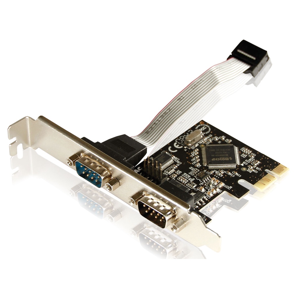 Placa Pci Express X1 Serial 2 Portas Rs232 Db9 Moschip | Shopee Brasil