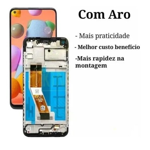 Tela Display frontal Touch Com Aro para samsung A11 A115m + Pelicula 3d | Shopee Brasil