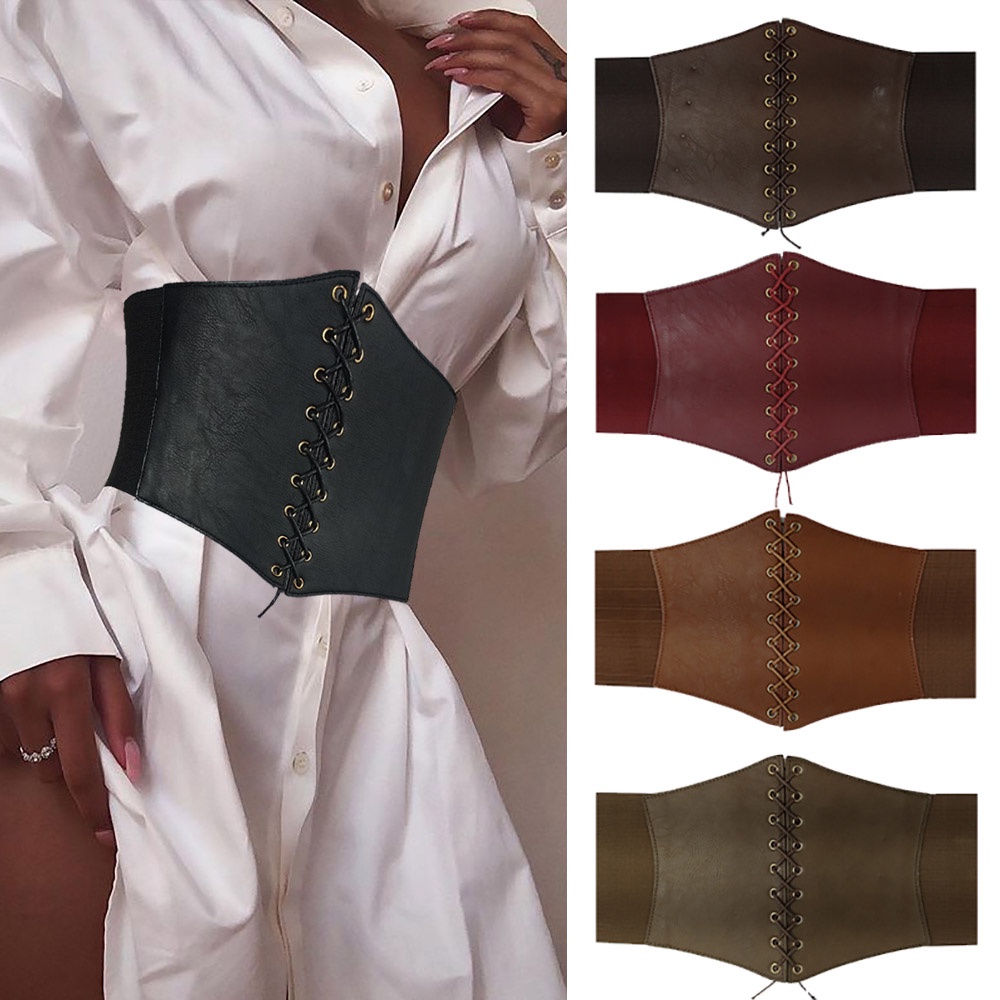 Cinto Corset Feminino Largo Com Laço - Corselet, Corselete | Shopee Brasil