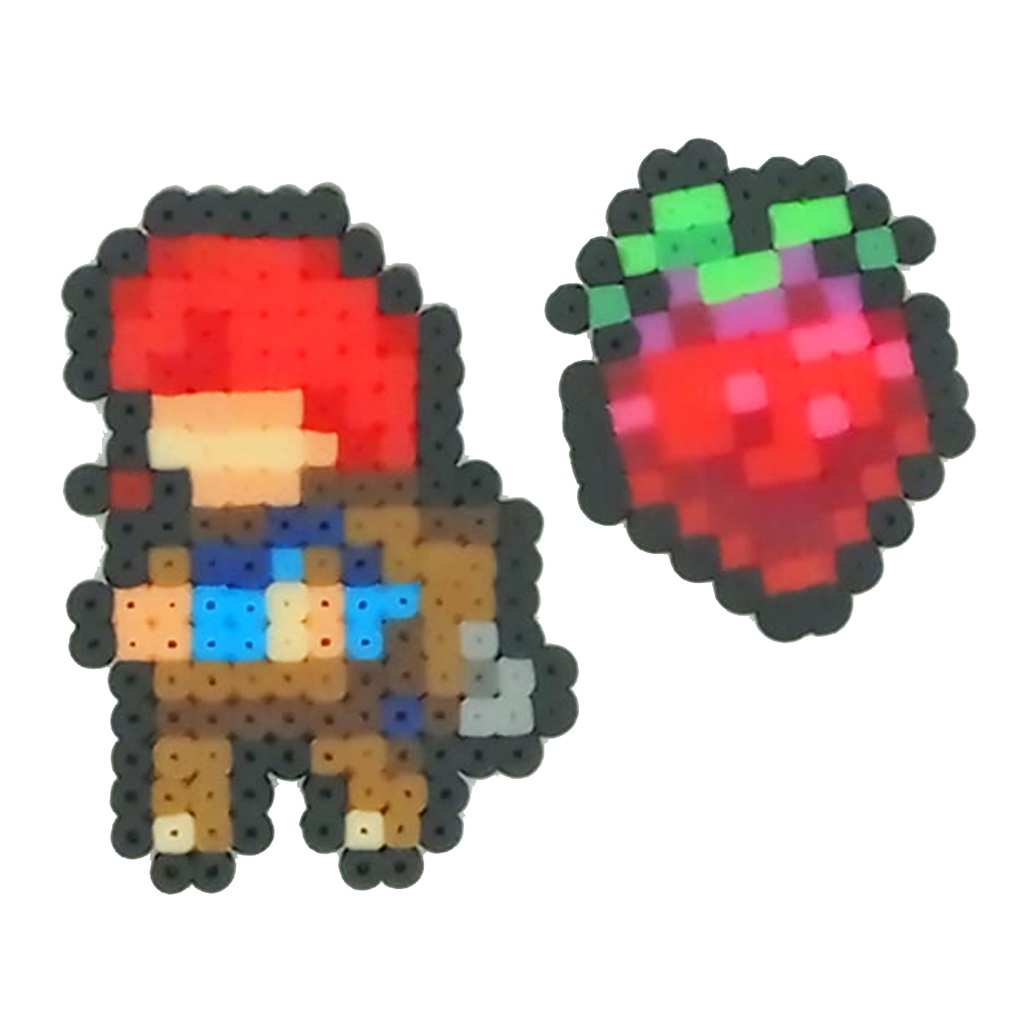 Celeste Madeline Badeline Chaveiro Pixel Art Perler Beads | Shopee Brasil