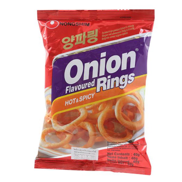 Salgadinho de Cebola Onion Flavoured Ring Hot & Spicy Nongshim 40g ...