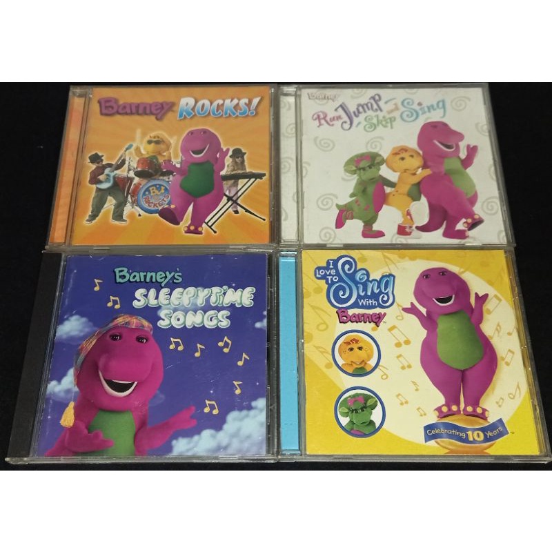4 cds Barney - Rocks / Run Jump and Skip Sing / Sleepytime Songs / I ...