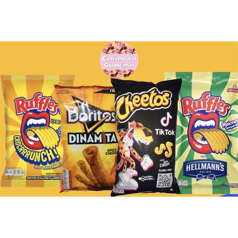 Kit Novidades Ruffles Cheetos Doritos Lançamento Novidade | Shopee Brasil