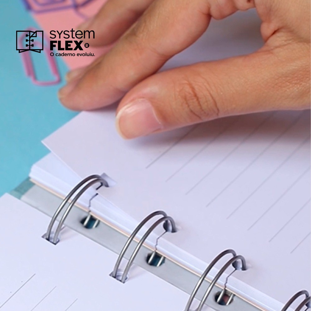 Refil para Caderno Grande Systemflex 120 g/m² - Ótima Gráfica | Shopee Brasil
