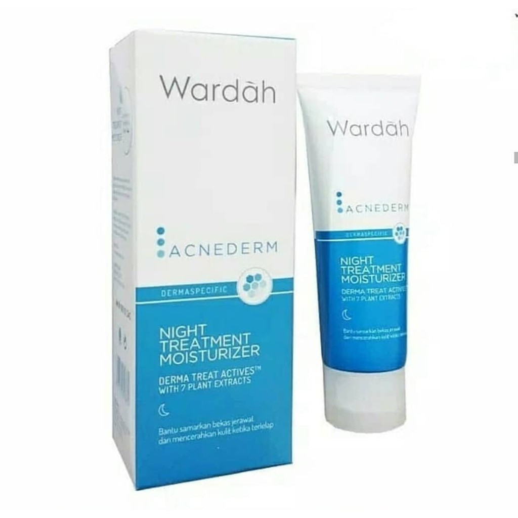 WARDAH Acnederm Tratamento Noite Hidratante 40ml | Shopee Brasil