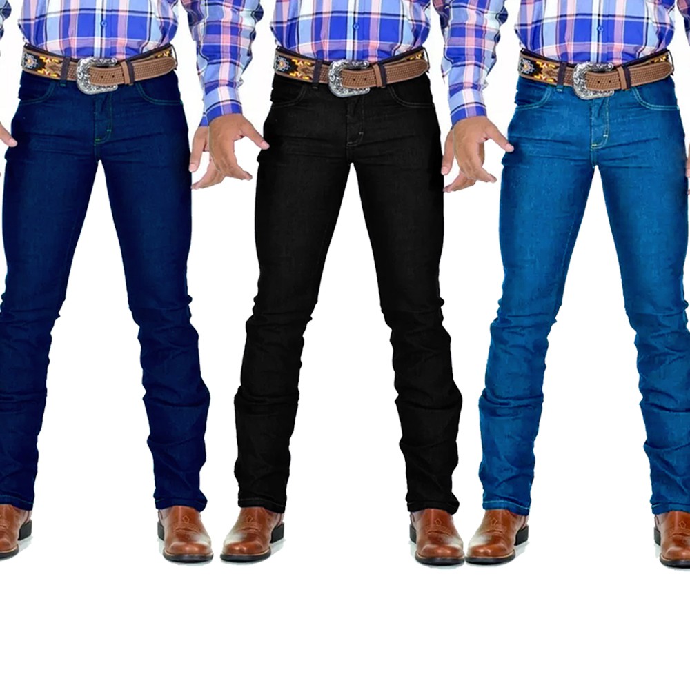 Kit 3 Calça Jeans Avant Masculina Country Lycra Shopee Brasil