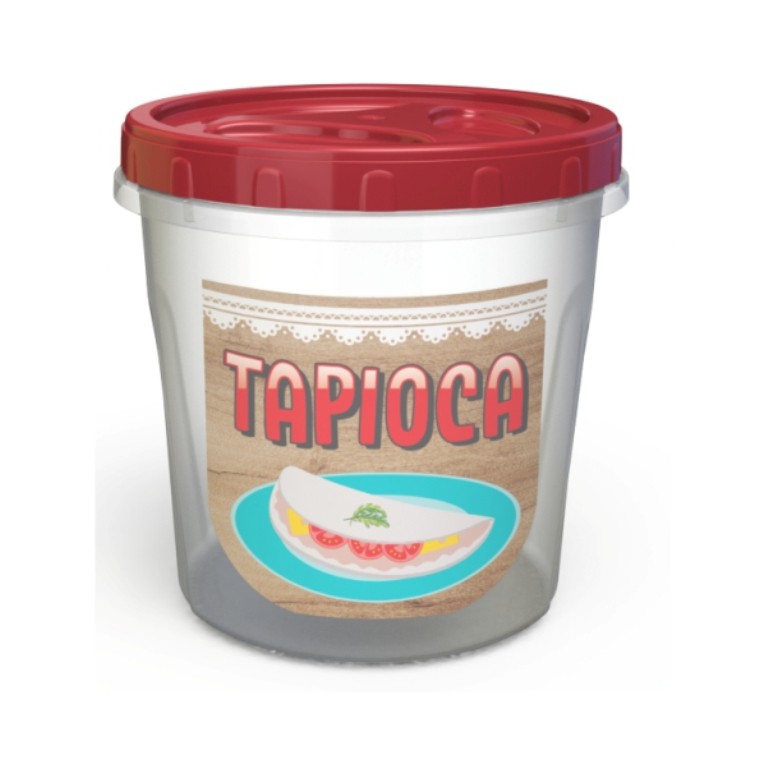 Kit C/ 4 Pote C/ Rosca 1,65l Reforçado Mod. Tapioca Multiuso | Shopee ...
