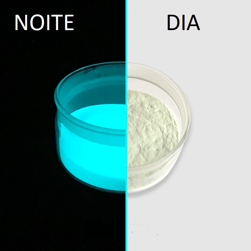 Pigmento Pó fosforescente azul turquesa mar Para Resinas verniz tinta ...