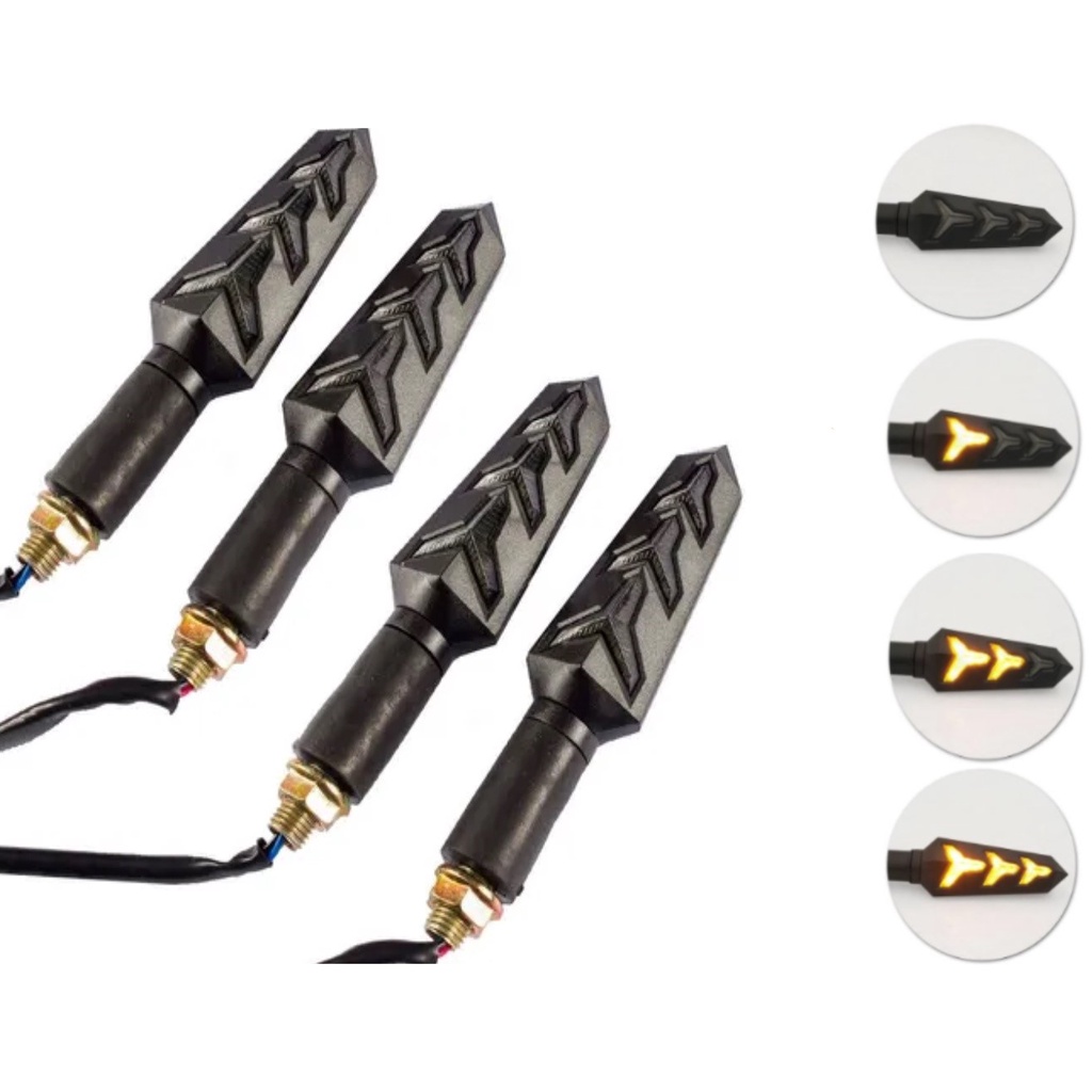 Kit 4 ou 2 Piscas de Led Seta Sequencial Modelo Kawasaki Universal Cg ...