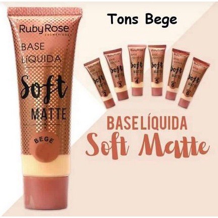 Base Liquida Soft Matte Bege Ruby Rose | Shopee Brasil