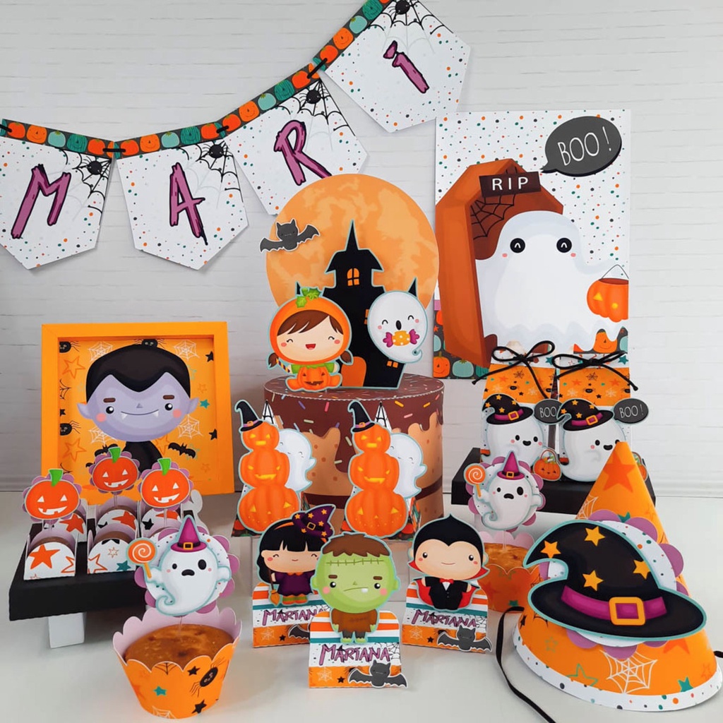 Kit Personalizados para Aniversário - Halloween | Shopee Brasil