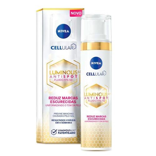 Nivea Cellular Luminous 630 Antispot Fluido Dia FPS 50 - 40ml | Shopee ...