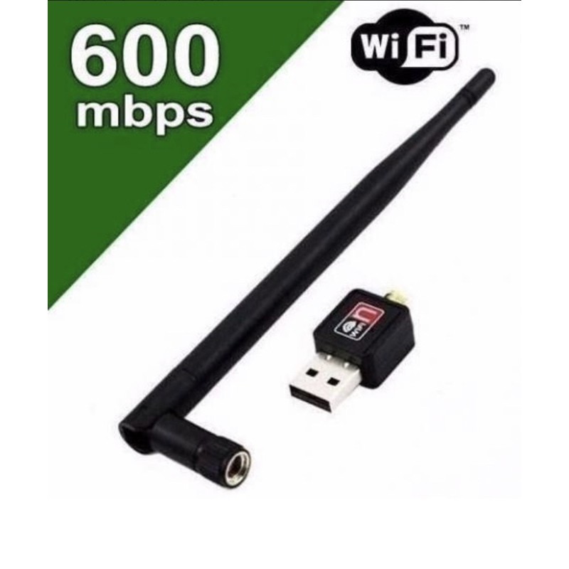 Adaptador Rede Sem Fio Com Antena De 6dbi Wifi/wlan 600 Mbps | Shopee Brasil