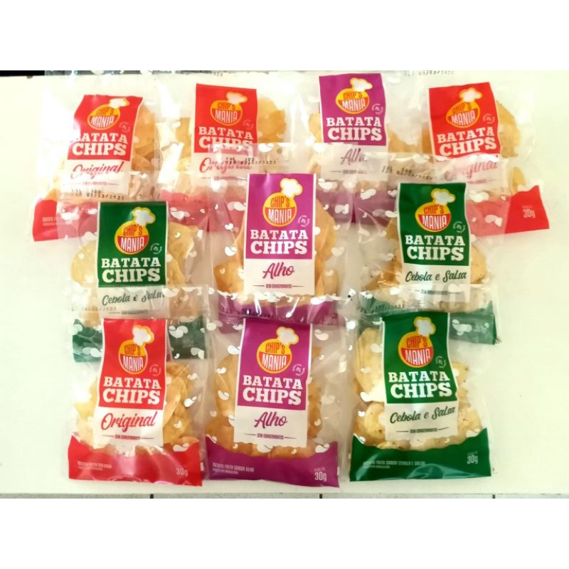 Batata Chips da Chip's mania. Sabor variados com 15 unidades de ...