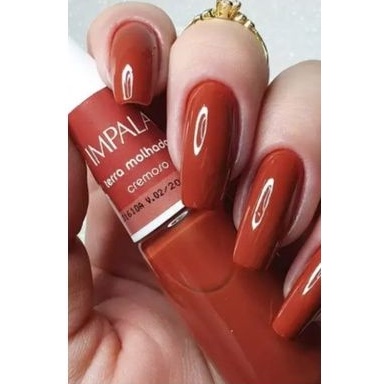 Esmalte Cremoso Impala Cor Terra Molhada Tom Marrom | Shopee Brasil